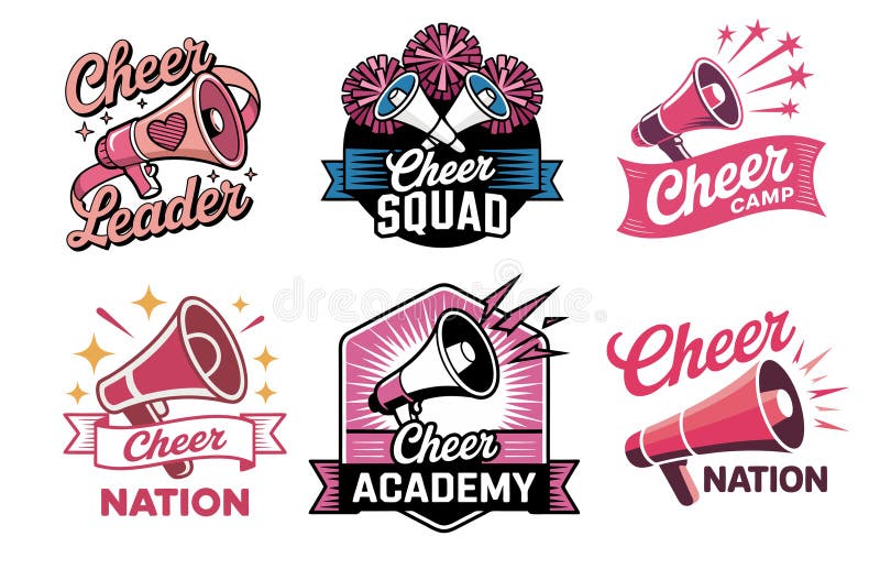 Cheerleader Squad Emblem Design Stock Illustrations – 15 Cheerleader ...