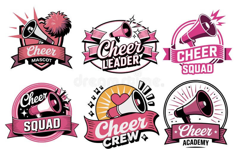 Cheerleader Squad Emblem Design Stock Illustrations – 15 Cheerleader ...