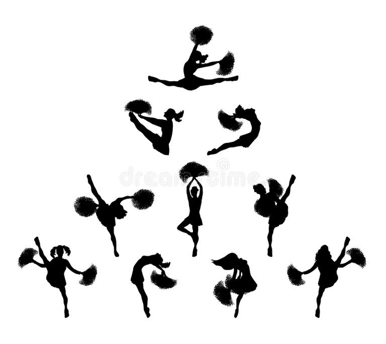 Cheerleader Pyramid Stock Illustrations – 54 Cheerleader Pyramid Stock ...