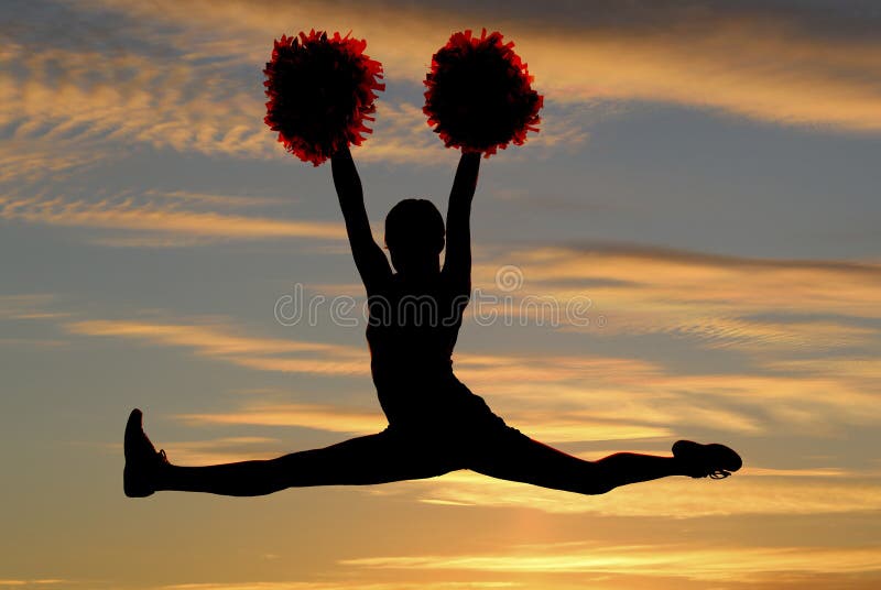 Beautiful Silhouette of Four Young Cowboys with a Sunset Background ...