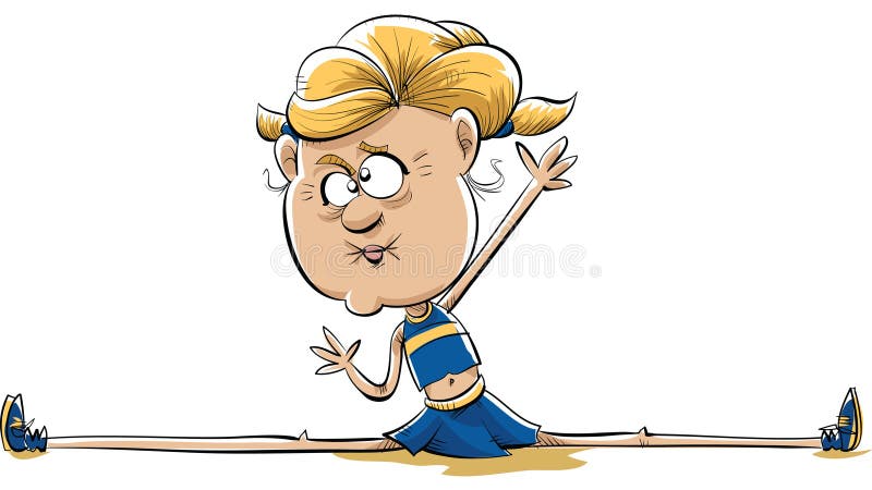 Cheerleader Splits stock illustration. Illustration of spirit - 41886002