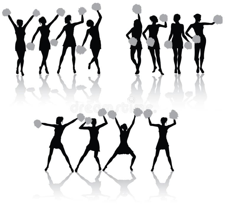 Cheerleader team stock vector. Illustration of university - 10772328