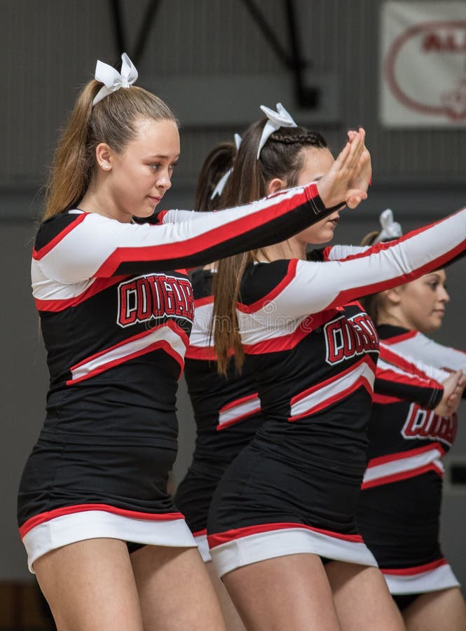 Basketball cheerleaders editorial image. Image of national - 44150380