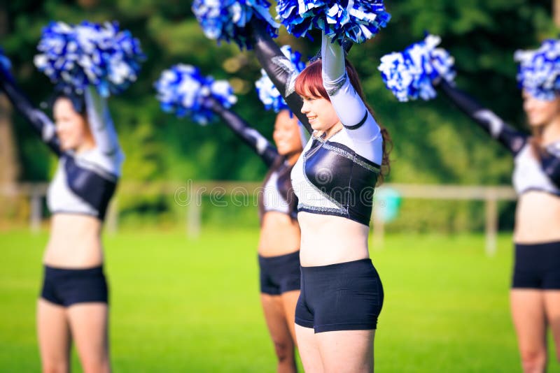 Cheerleaders Practicing stock photo. Image of cheering - 85509314