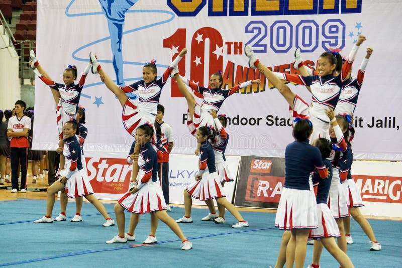 Cheerleading Championship Action Editorial Stock Image - Image of ...