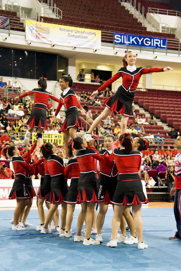 Cheerleading Championship Action Editorial Image - Image of athletics ...