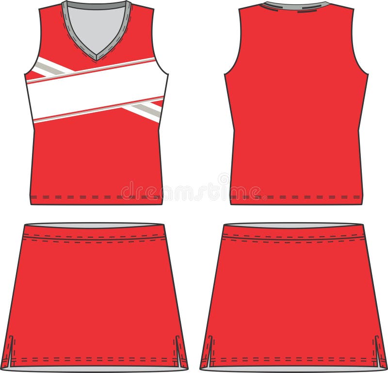 Cheerleading Uniform Mock Up Illustration Vector Stock Vector ...