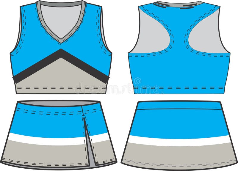 Cheerleading Uniform Mock Up Illustration Vector Stock Illustration ...