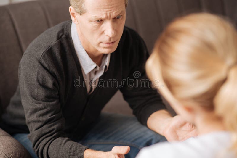 Cheerless Moody Man Feeling Depressed Stock Photo - Image of mental ...
