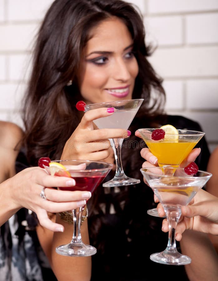 People with Cocktails in Bar or Club Stock Photo - Image of beautiful ...