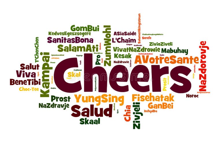 Cheers stock illustration. Illustration of language, english - 22421932