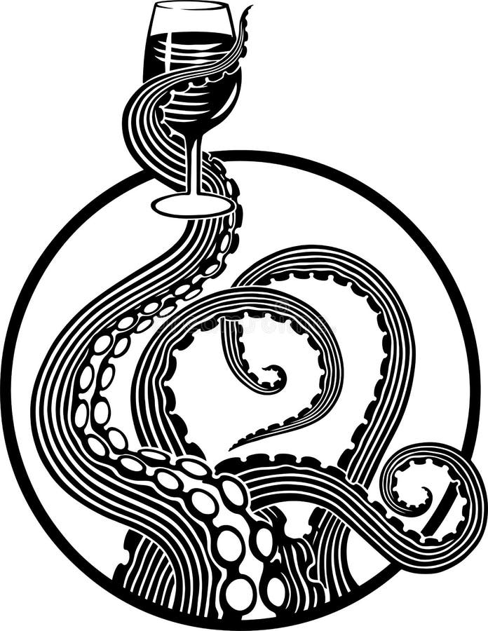 Illustration Tentacles Octopus Stock Vector - Illustration of depth ...