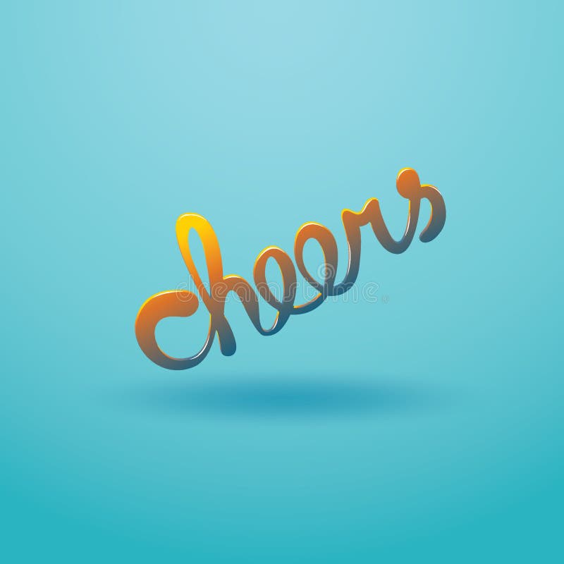 Cheers Text Design. Vector Illustration Decorative Design Stock Vector ...