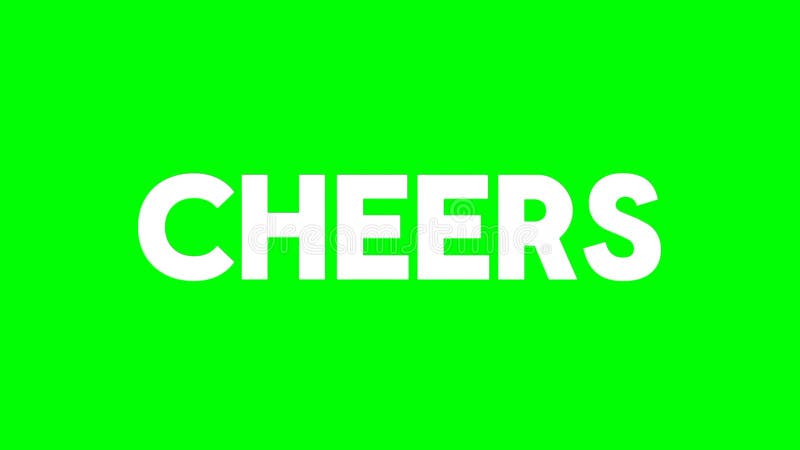 Cheers Text Green Screen Animated Video Stock Footage - Video of ...