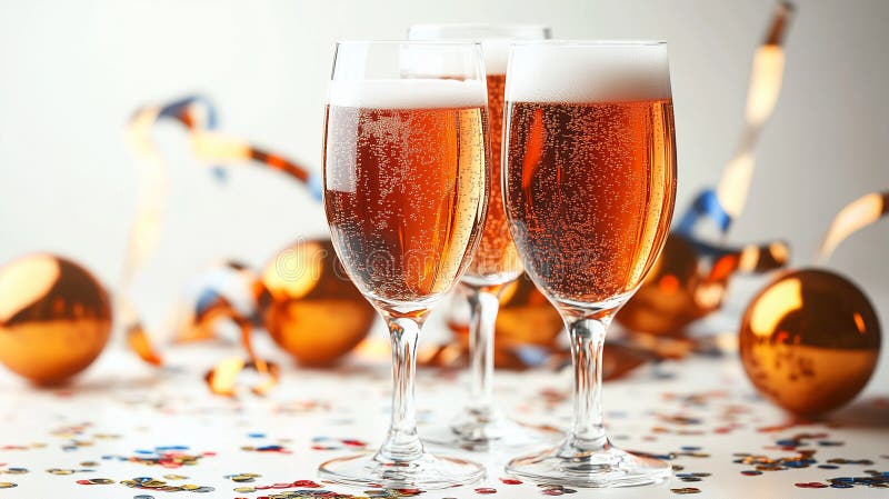 Cheers To Celebration with Sparkling Drinks and Festive Decor Stock ...