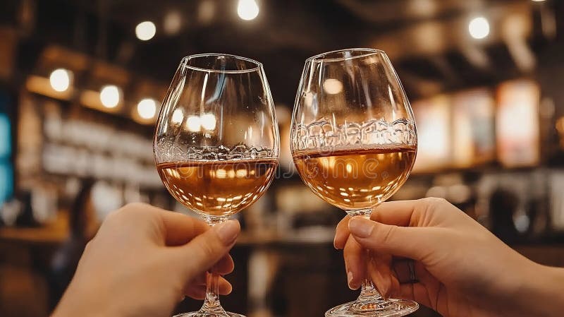 Cheers Two Beer Glasses Clinking Pub Bokeh Stock Photos - Free ...