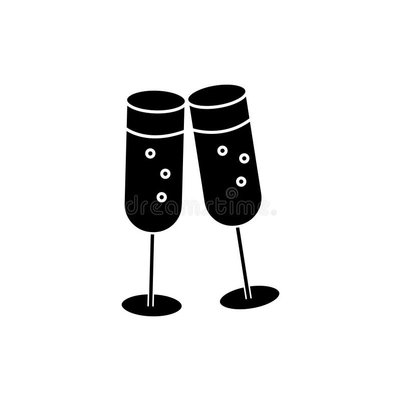 Cheers With Wine Glasses Hand Drawn Vector Illustration Cartoon Style