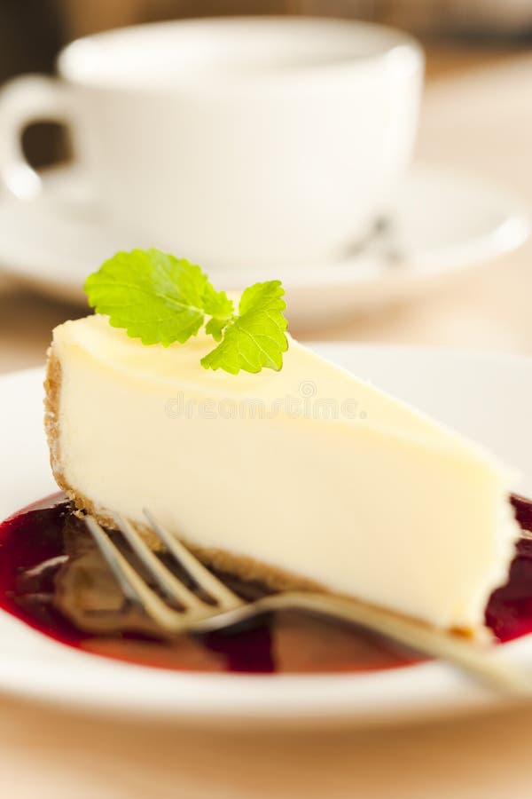 Chees cake stock image. Image of cheese, sweet, leaf, beverage - 7630683