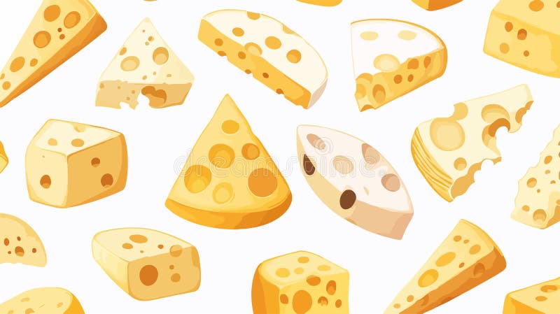 Cheese Background Vector Pattern for Culinary Designs and Food Concepts ...