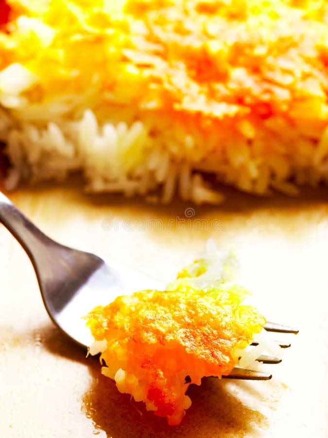 Cheese baked rice stock photo. Image of baked, carbohydrate - 20344810