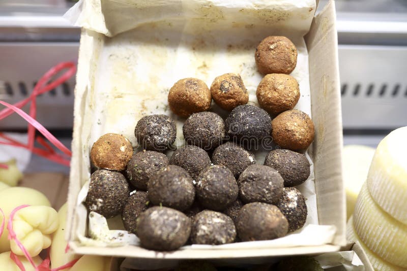 Cheese Balls in Box on Counter Stock Image - Image of gourmet, eating ...