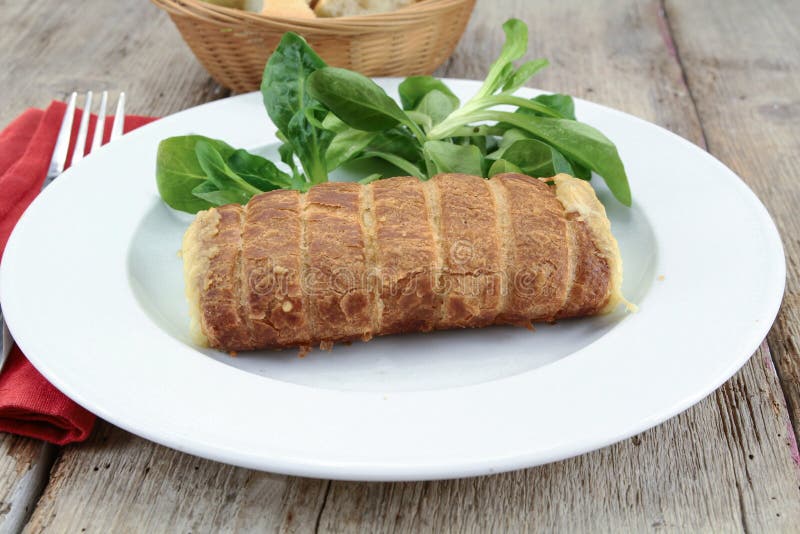 Cheese and Bechamel Puff Pastry Stock Photo - Image of bechamel ...