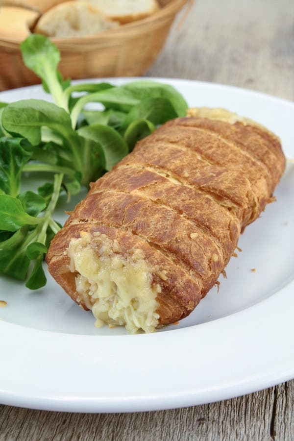 Cheese and Bechamel Puff Pastry Stock Image - Image of cooked, dish ...