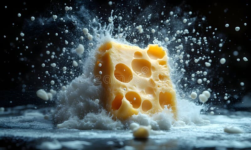 Cheese Explosion stock illustration. Illustration of food - 374202525