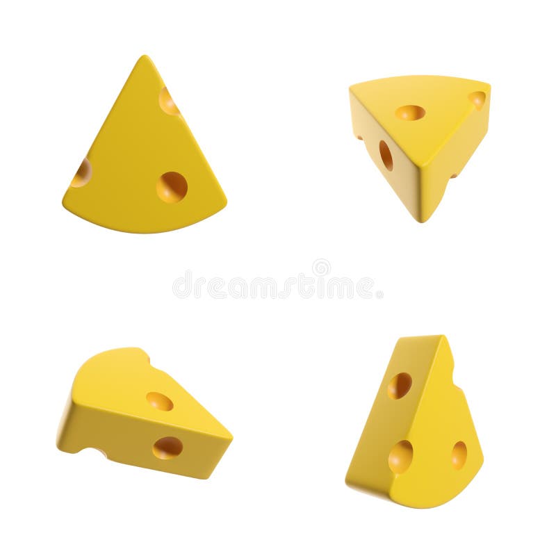 Cheese Blocks from Different Angles Stock Illustration - Illustration ...