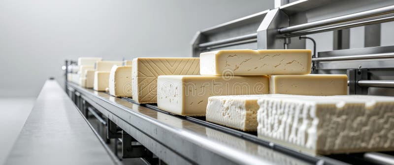 Cheese Blocks Moving Production Line Facility Stock Photos - Free ...