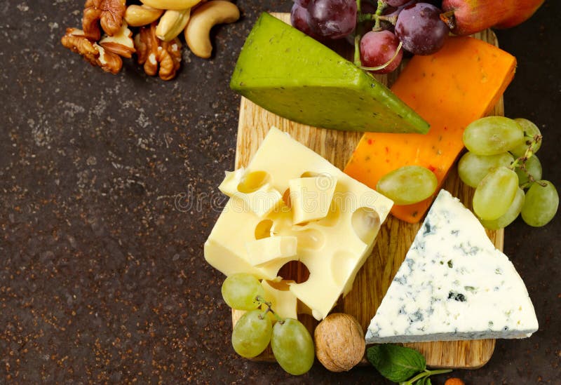 Cheese Board Assorted Cheeses Stock Image - Image of organic, assorted ...