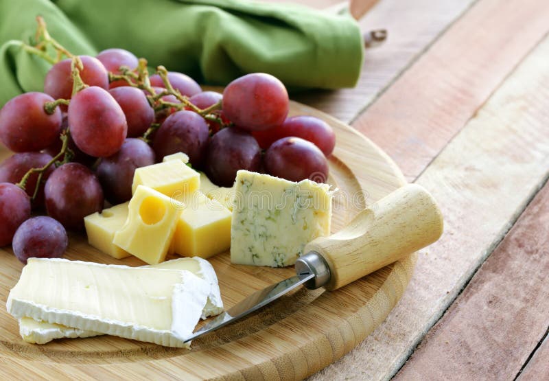 Cheese Board Assorted Cheeses Stock Image - Image of blue, cheese ...