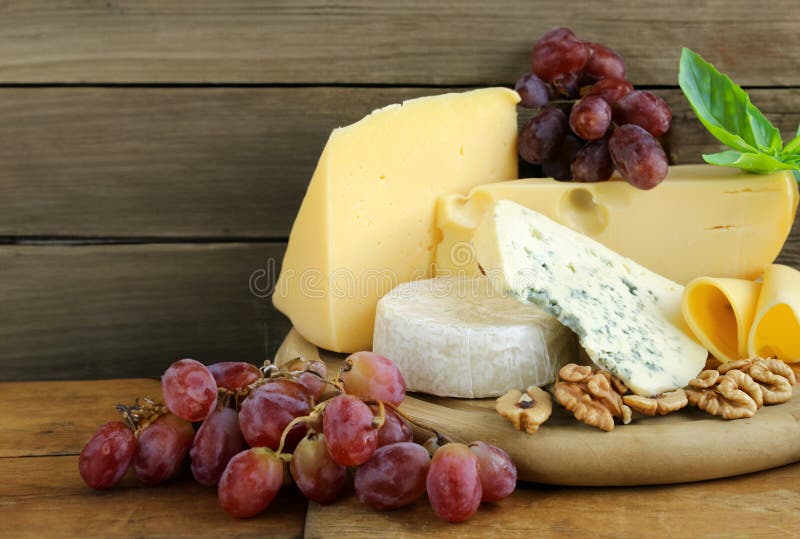 Cheese Board Assorted Cheeses Stock Image - Image of camembert, snack ...