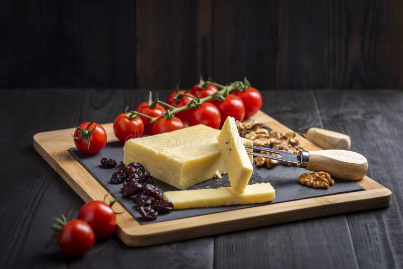 Cheese Board - Cheddar Cheese Stock Image - Image of meal, brie: 153664851