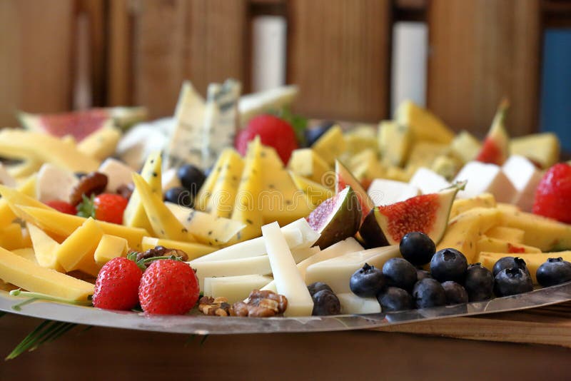 Cheese Board with Different Types of Cheese Stock Photo - Image of ...