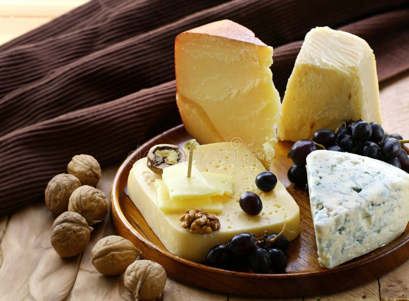 Cheese Board Soft Cheese, Nuts Stock Photo - Image of brie, assortment ...
