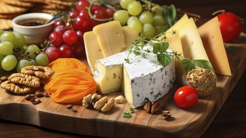 Cheese Board - Various Types of Cheese Composition. Preparing Healthy ...