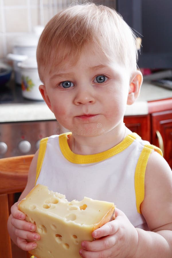 Cheese boy stock photo. Image of baby, infant, male, child - 4547726