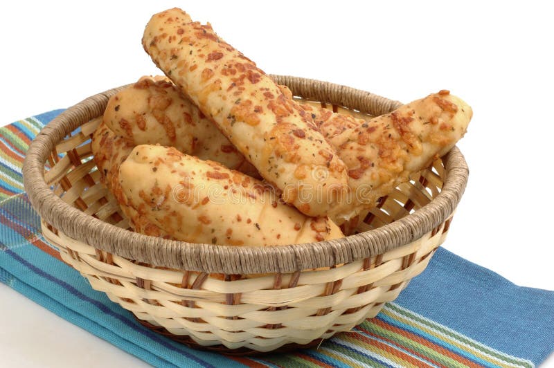 Cheese Breadsticks stock photo. Image of basket, appetizer - 3491040