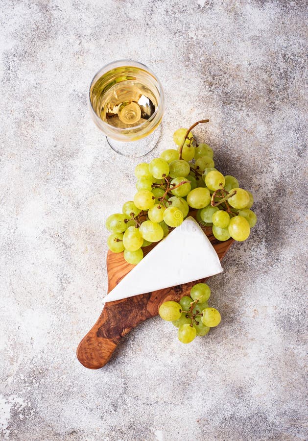 Cheese Brie, Grape and Wine Stock Image - Image of healthy, diary ...