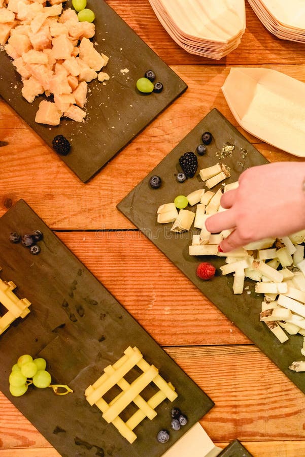 Cheese Buffet Bar at a Wedding Stock Image - Image of cheddar ...