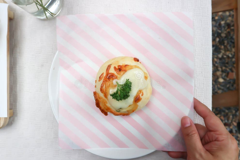 Cheese Bun, Mozzarella Cheese Bun or Bun with Cheese Topping Stock ...