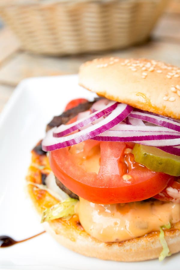 Cheese burger stock photo. Image of american, salty, lunch - 26397966
