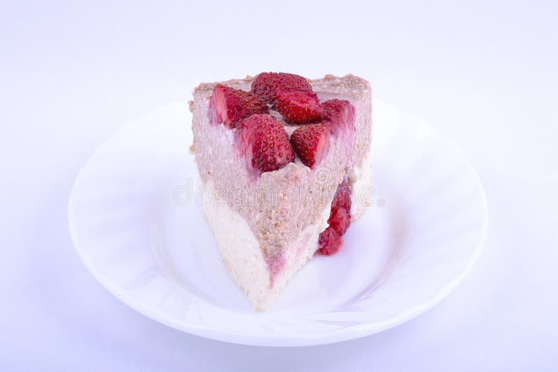 Cheese cake at plate stock photo. Image of white, multilayer - 56210892