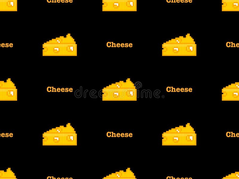 Cheese 8 Bit Pixel Art Seamless Pattern. Pixel Cheese with Holes in 8 ...