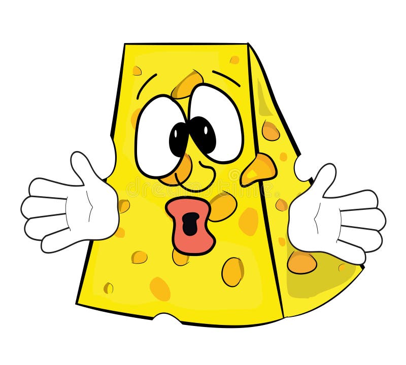 Cheese cartoon character stock illustration. Illustration of character ...