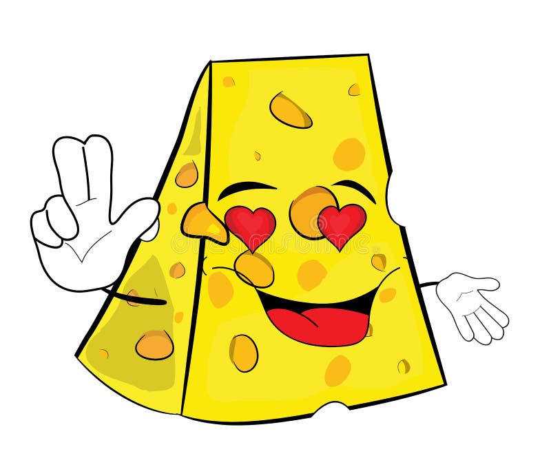 Cheese cartoon character stock illustration. Illustration of person ...