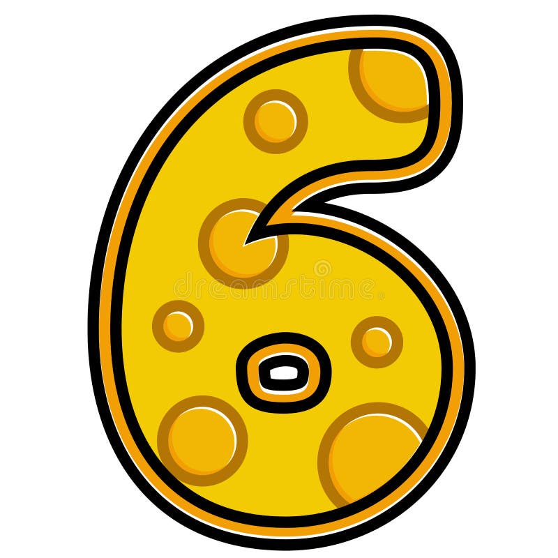 Number cheese one stock vector. Illustration of calcium - 223180873