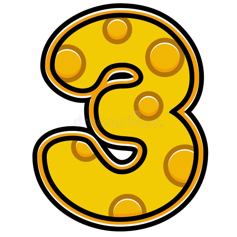 Number cheese one stock vector. Illustration of calcium - 223180873