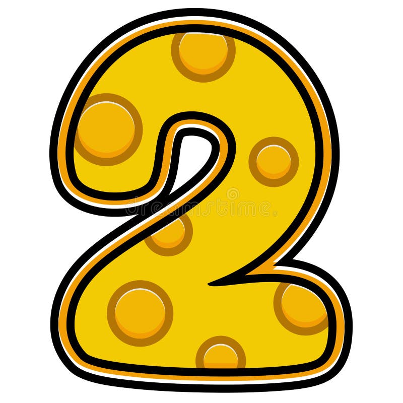 Number cheese two stock vector. Illustration of delicious - 223180910